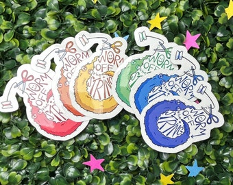 VS067 Worm on a String Medusa Vinyl Sticker / Y2K Kidcore - Etsy