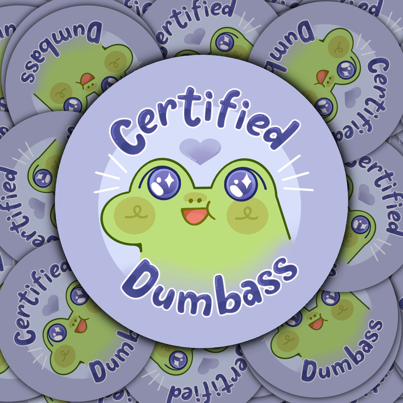 Certified Dumbass Frog Pin Back Button - Etsy