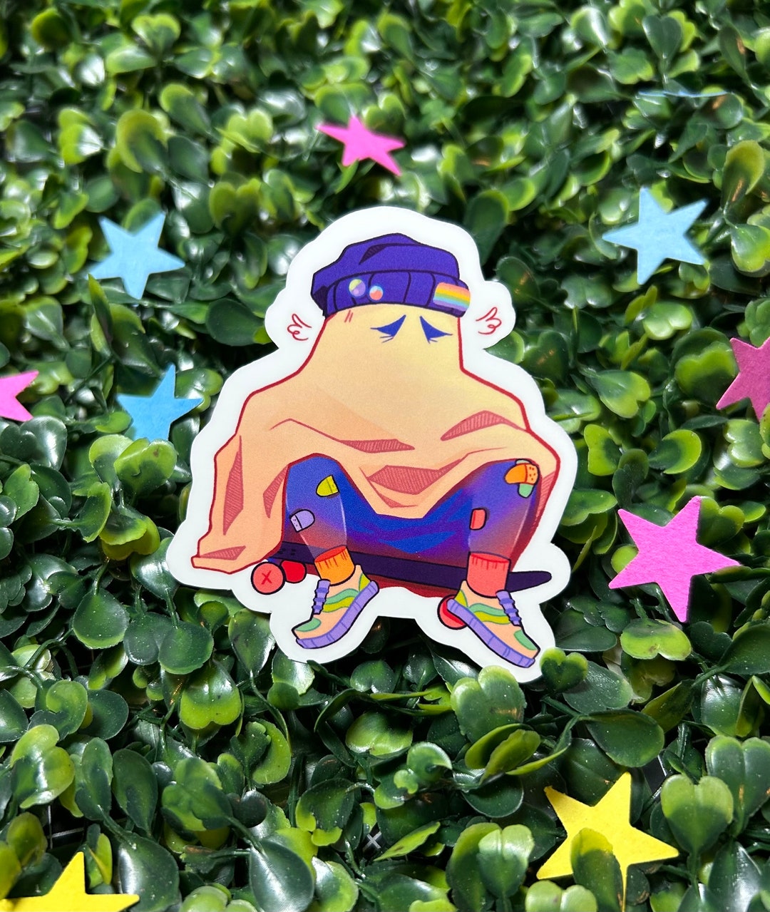 Eepy Ghost Glossy Vinyl Sticker - Etsy