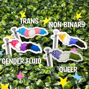 Worm on a String Pride Flag Glossy Vinyl Sticker - Etsy