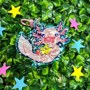 Water Ripple Axolotl Acrylic Keychain - Etsy