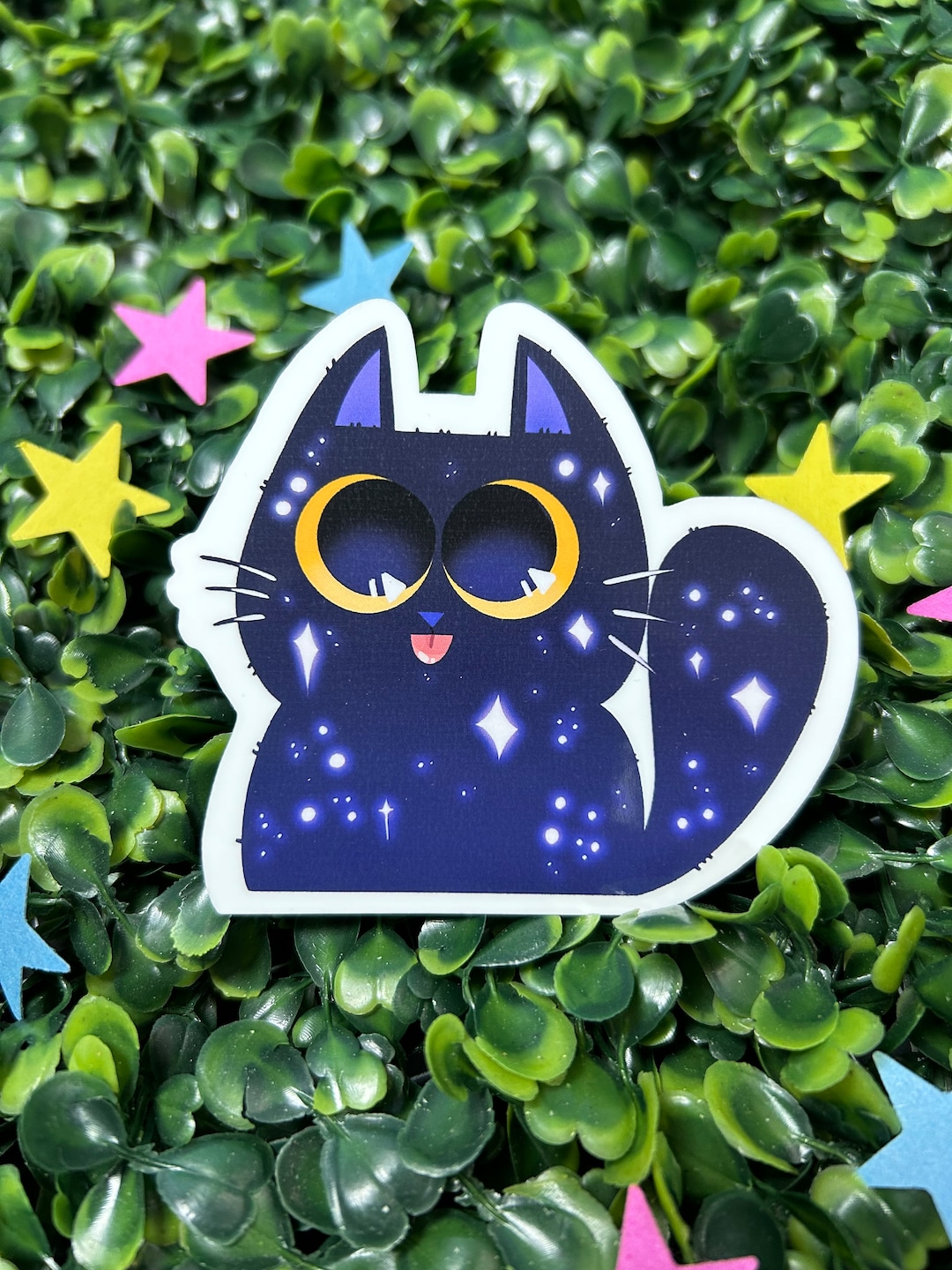 Cosmic Kitty Glossy Vinyl Sticker - Etsy