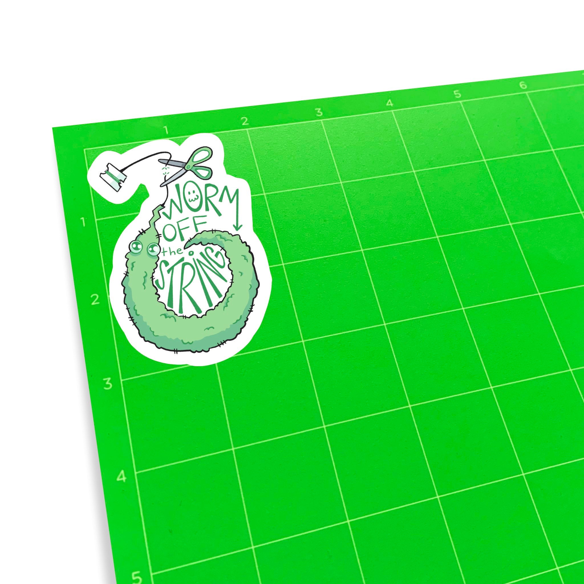 Worm off the String Glossy Vinyl Stickers - Etsy