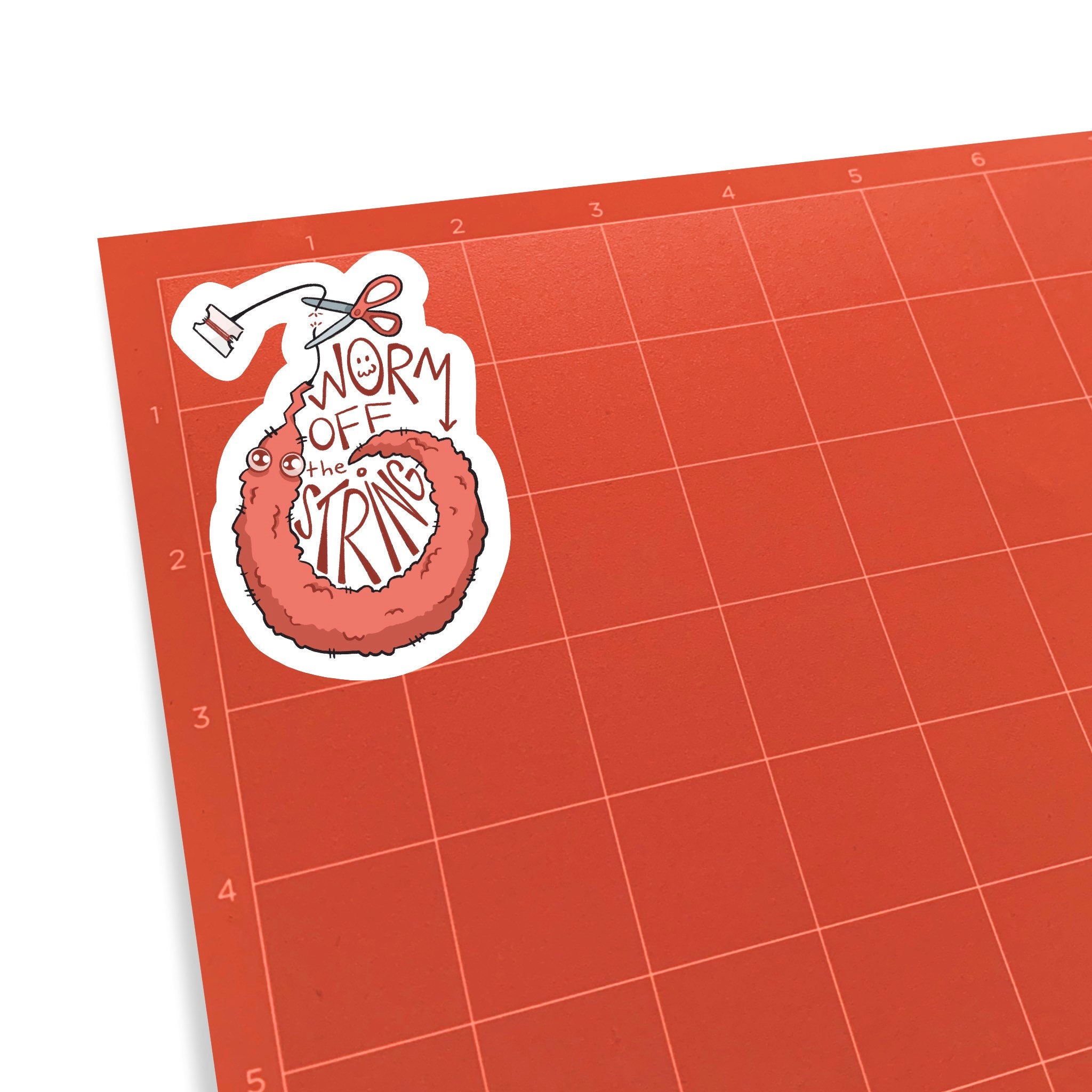 Worm off the String Glossy Vinyl Stickers - Etsy
