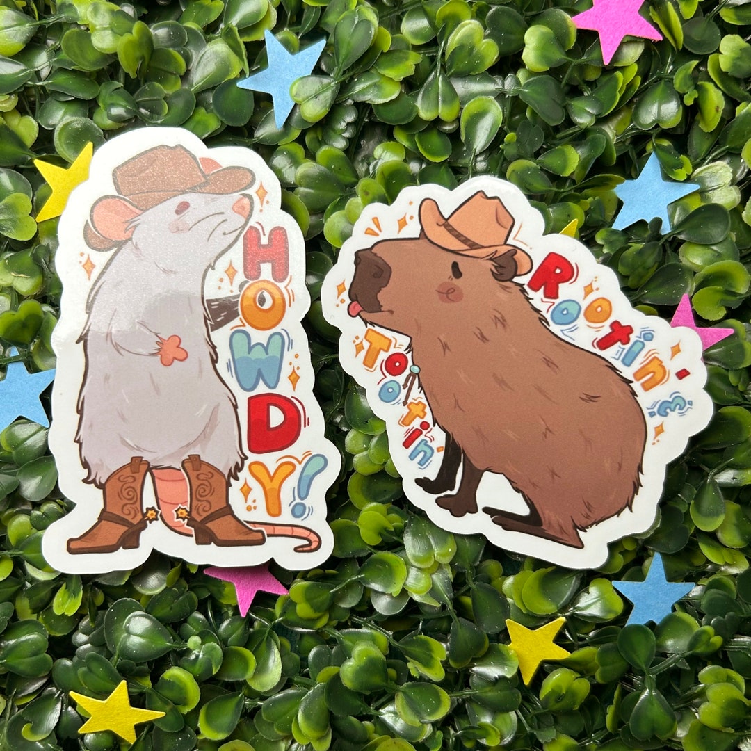 Rodeo Rodents Glossy Vinyl Sticker Set - Etsy