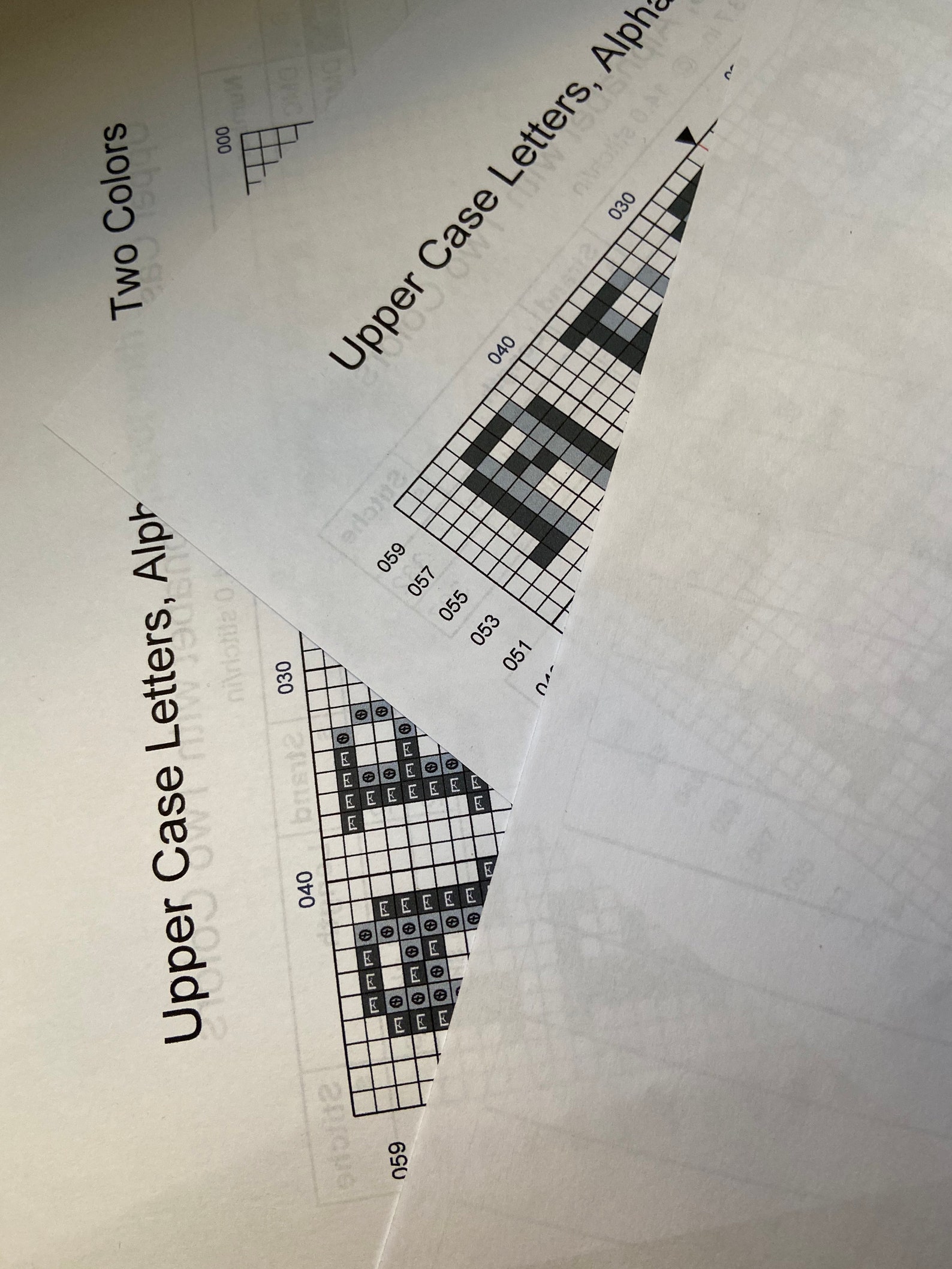 Alphabet Uppercase Two Color Block Letters - Downloadable PDF Pattern ...
