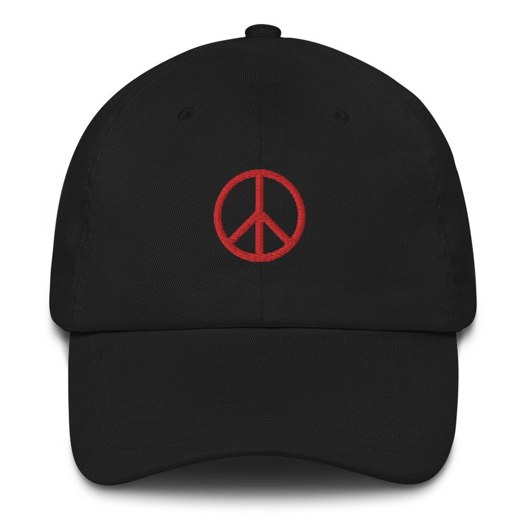 Embroidered Baseball Hat Peace Sign Dad Cotton Twill Cap Golf More ...