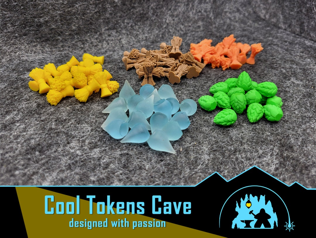 Realistic Resource Tokens Kit Compatible With Beer and Bread Board Game ...