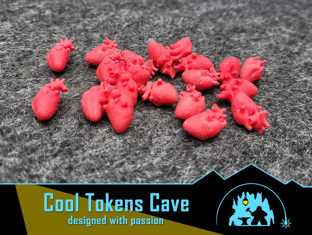 Heart / Health Tokens 12pcs in Set - Etsy