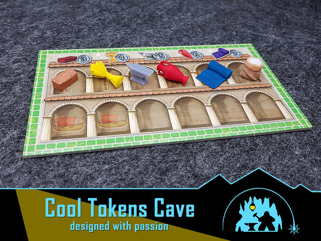 Realistic Resource Tokens Kit Compatible With Board Game Concordia (80 ...