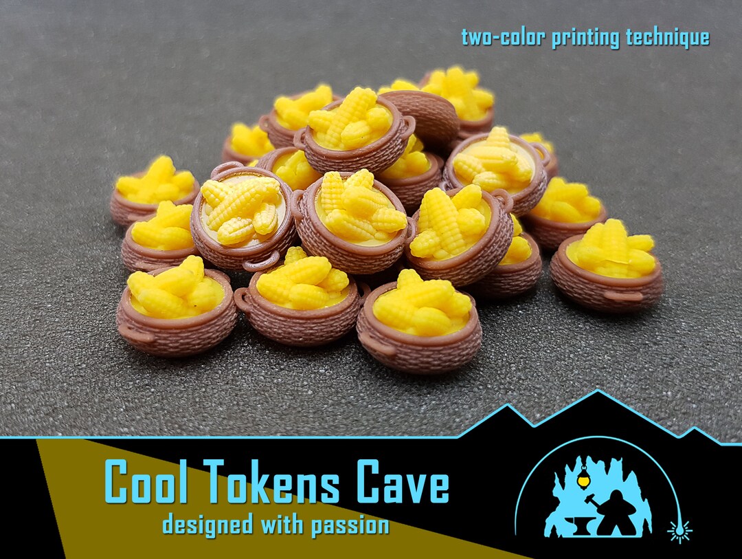 Corn Basket Tokens // Tzolkin // - Etsy