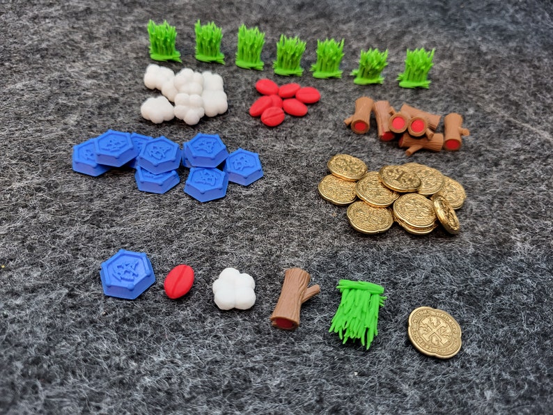 Realistic Resource Tokens Kit Compatible With Brazil Imperial Board ...