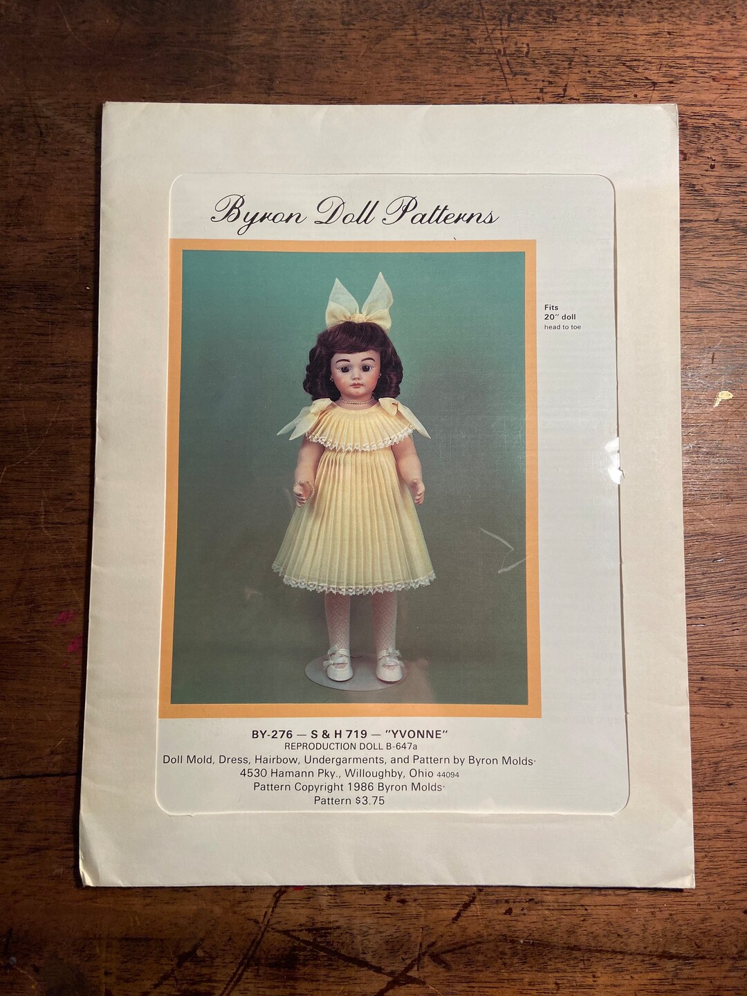 Byron Doll Pattern - Etsy