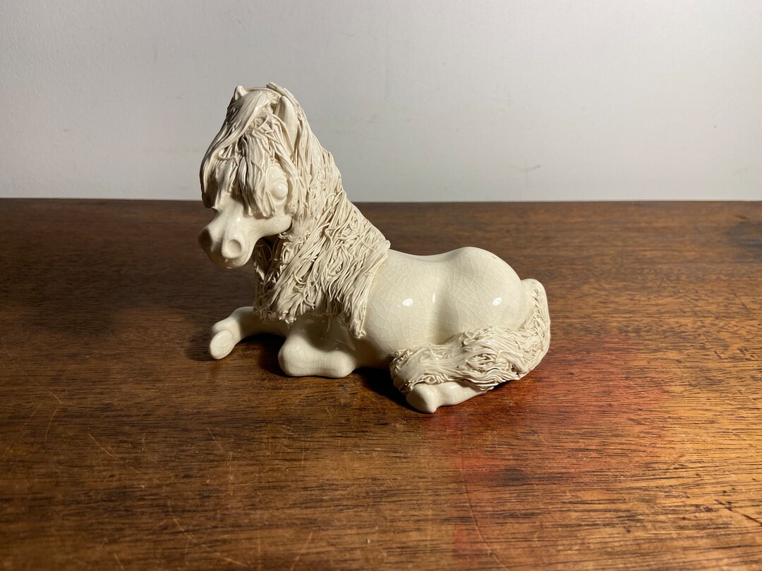White Cheval Ceramics Figurine - Etsy