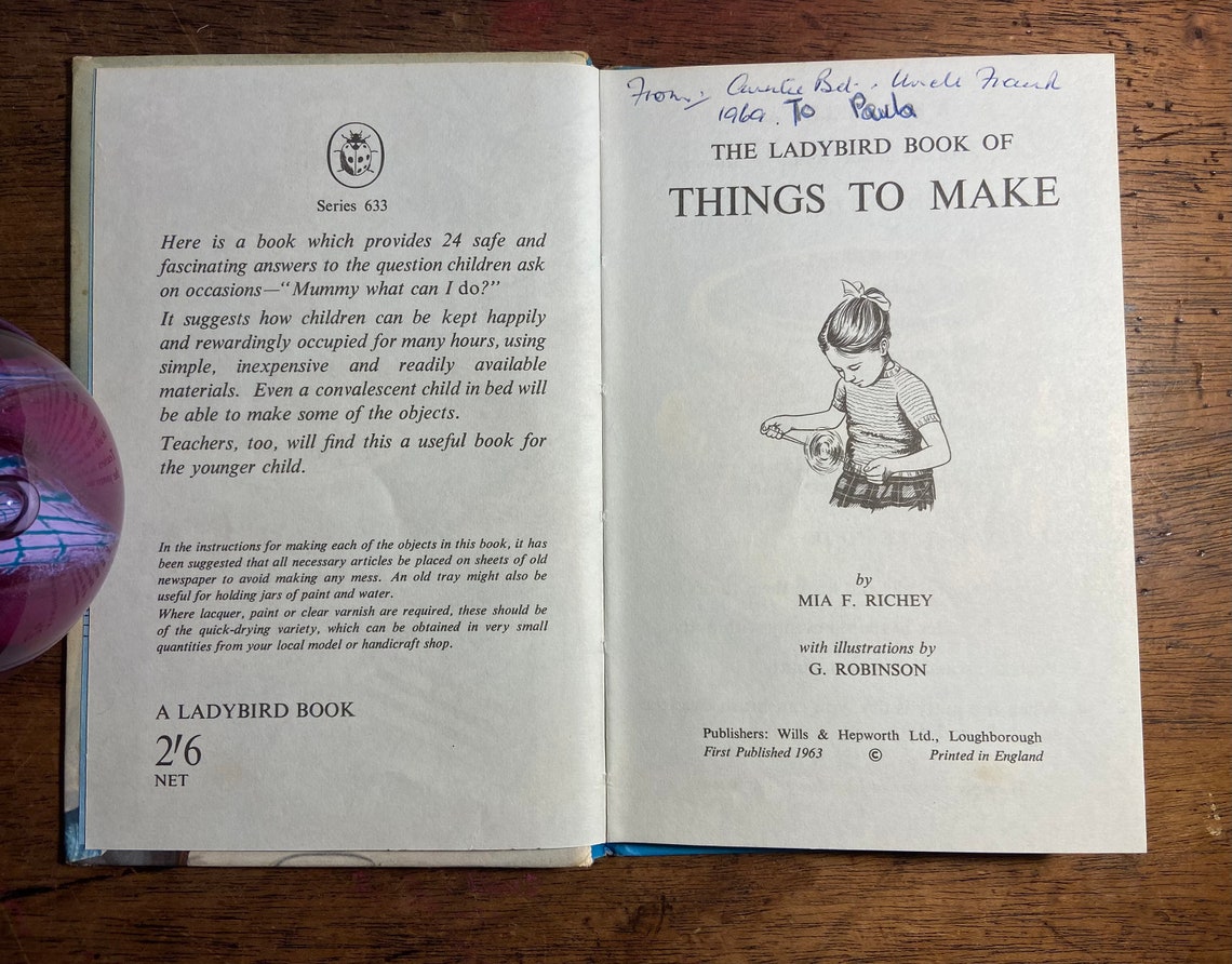 The Ladybird Book of Things to Make 1963 - Etsy
