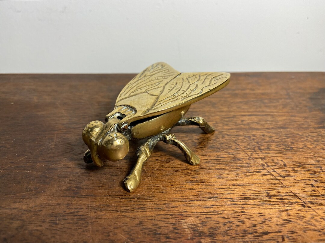 Brass Fly Lidded Pot/spill Catcher - Etsy