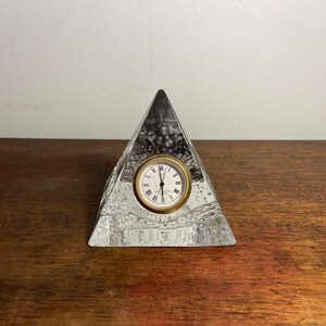Dartington Pyramid Clock/paperweight - Etsy