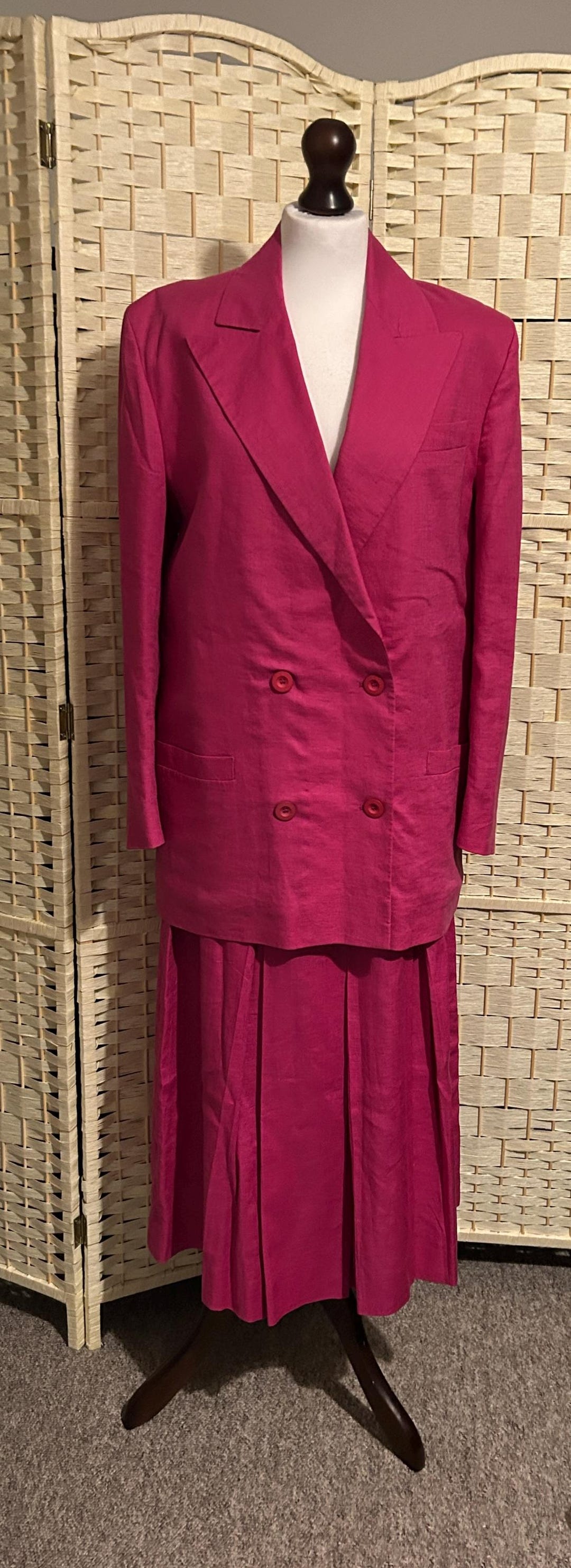 Laura Ashley Irish Linen Skirt Suit Size 14 - Etsy Australia