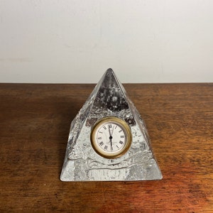 Dartington Pyramid Clock/paperweight - Etsy