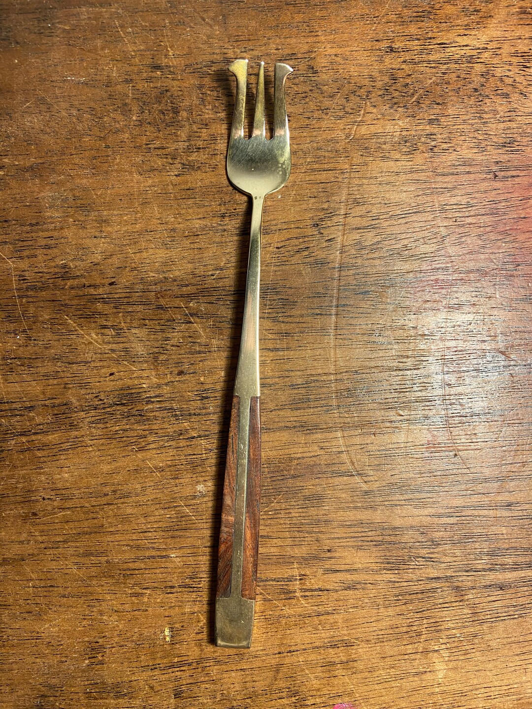 Brass & Rosewood Pickle Fork - Etsy