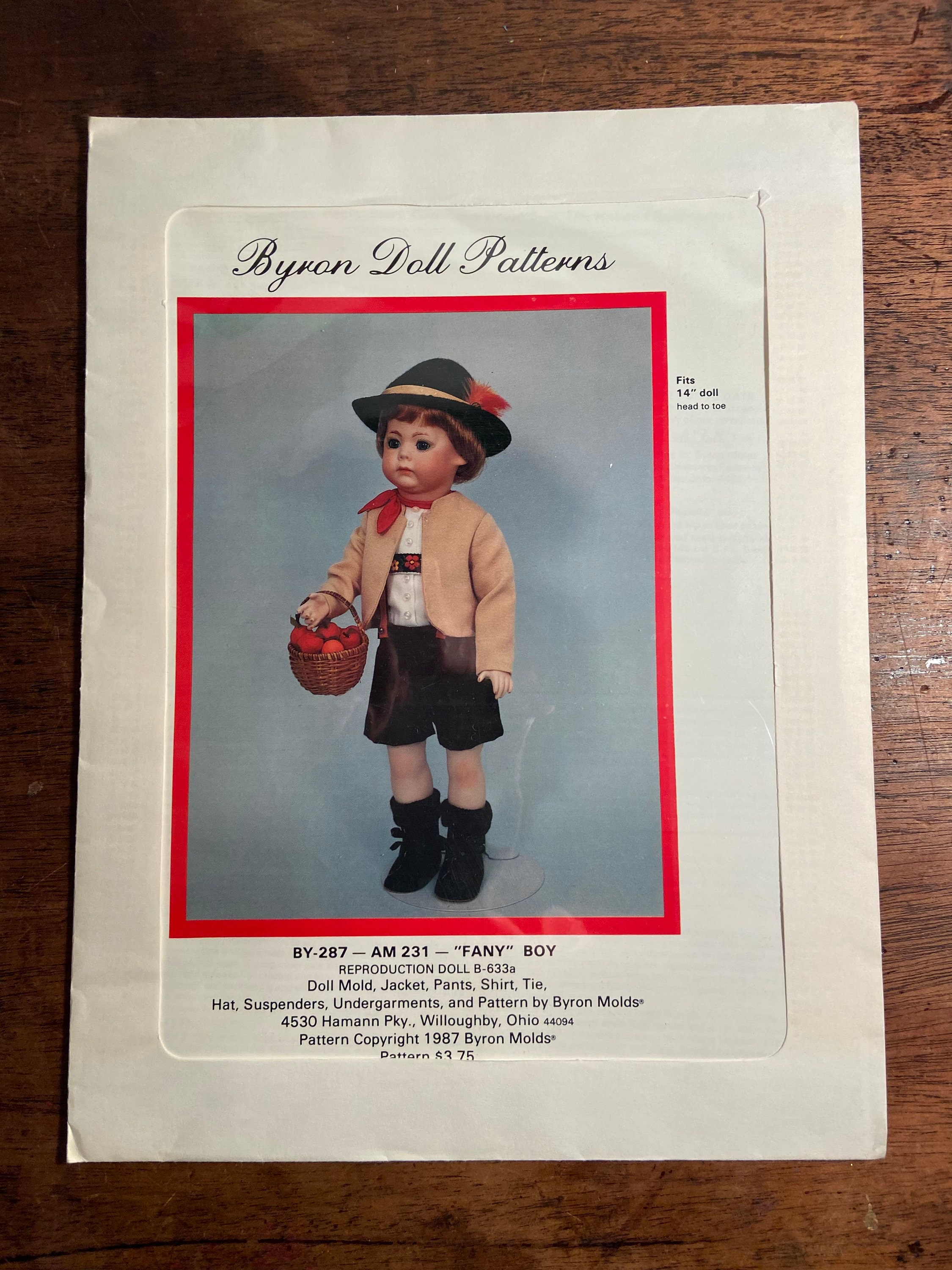 Byron Doll Pattern - Etsy