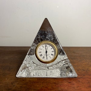 Dartington Pyramid Clock/paperweight - Etsy