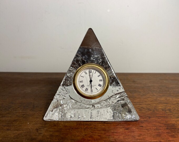 Dartington Pyramid Clock/paperweight - Etsy