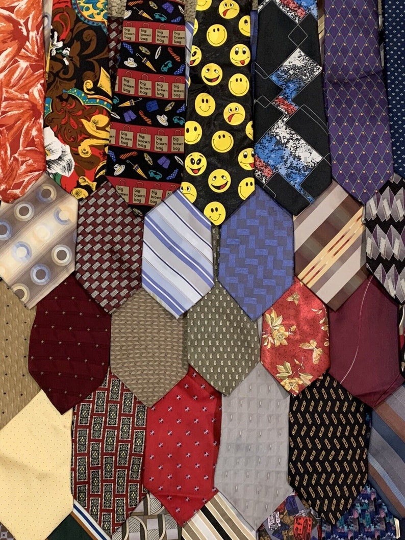 73 Silk Blend Ties: Vintage & Modern Designs for Crafts Quilts - Etsy
