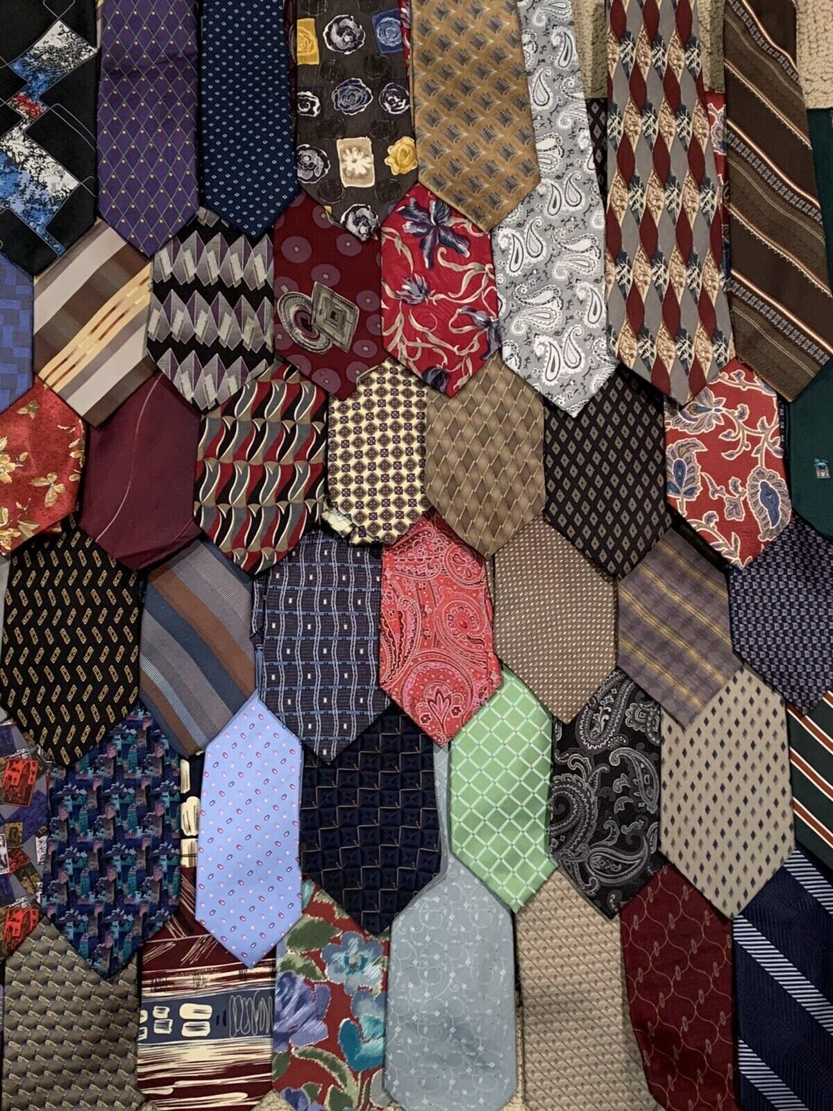 73 Silk Blend Ties: Vintage & Modern Designs for Crafts Quilts - Etsy