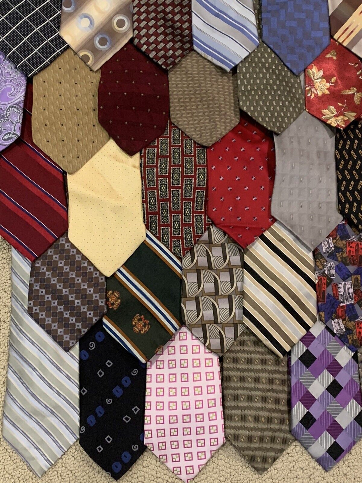 73 Silk Blend Ties: Vintage & Modern Designs for Crafts Quilts - Etsy