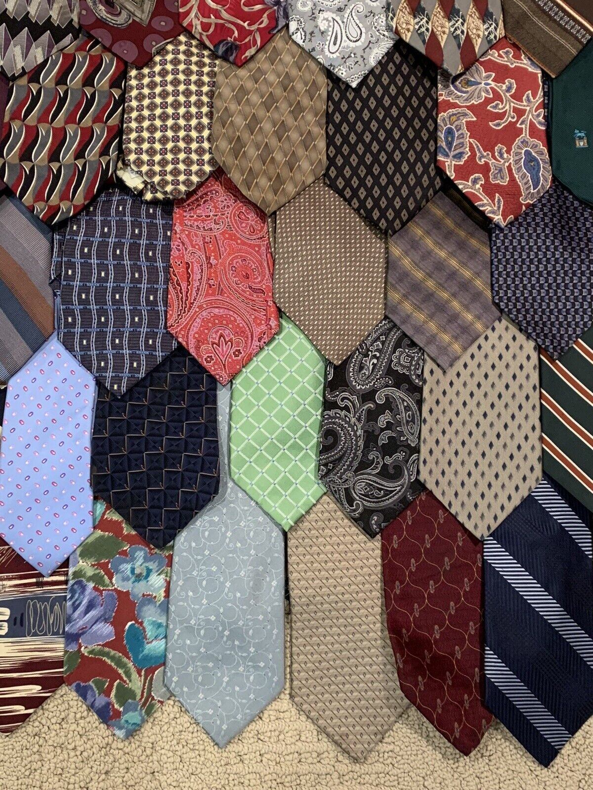 73 Silk Blend Ties: Vintage & Modern Designs for Crafts Quilts - Etsy