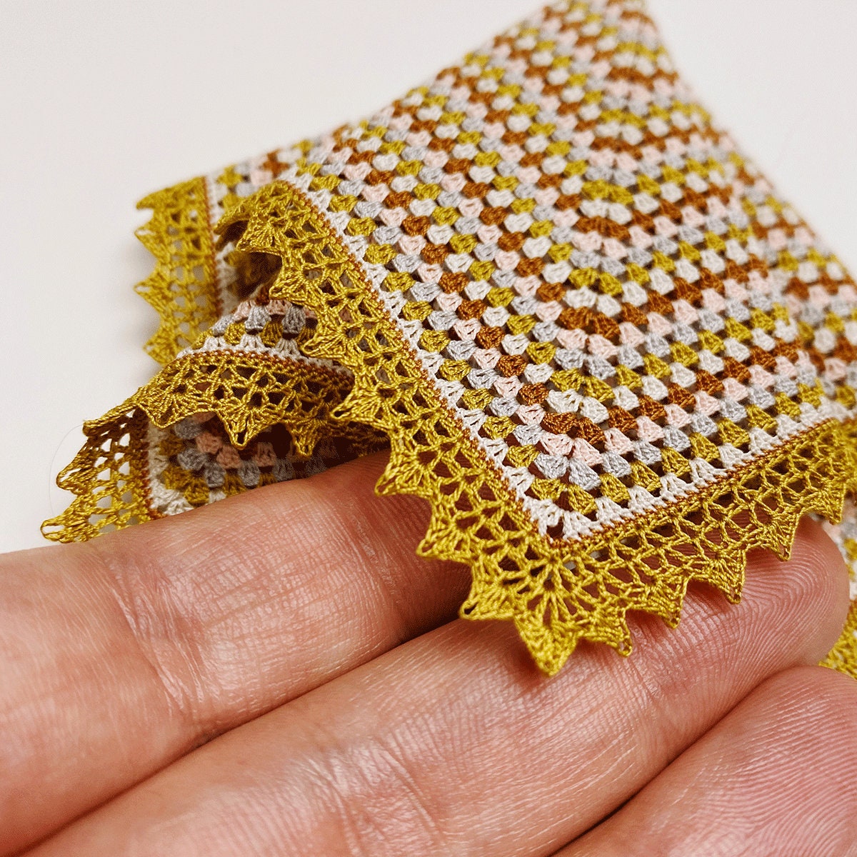 Infinity Granny Square Blanket | Micro Crochet PDF Pattern | Dollhouse ...