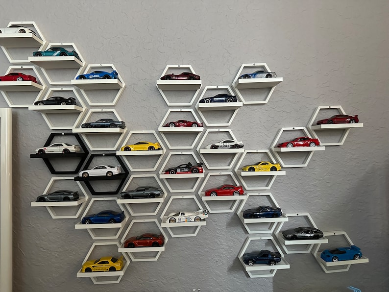 DIGITAL FILE STL Hexagon Wall Shelf Diecast Car Display - Etsy