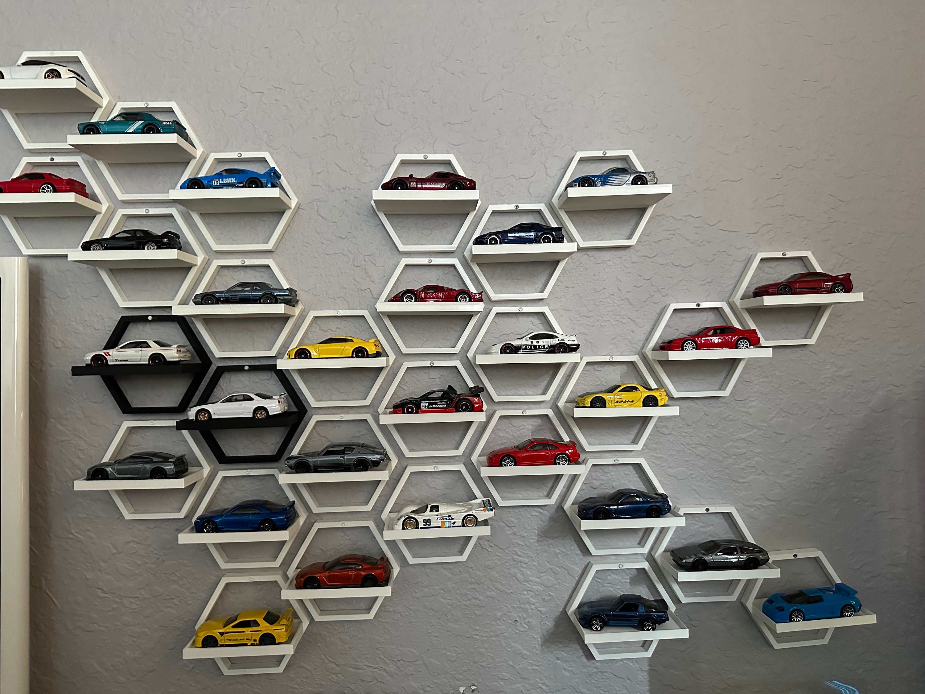 DIGITAL FILE STL Hexagon Wall Shelf Diecast Car Display - Etsy