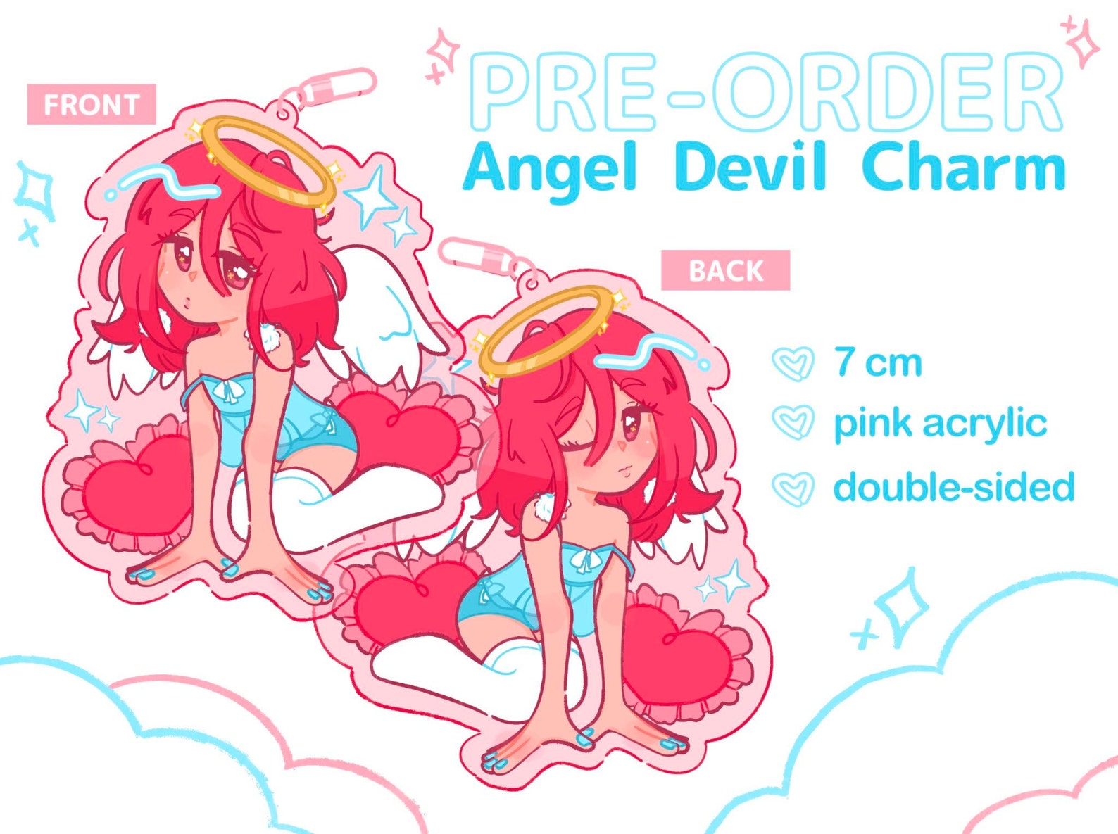 Cutie Angel Devil Charm - Etsy