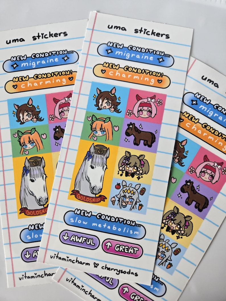 Umamusume Sticker Sheet - Etsy