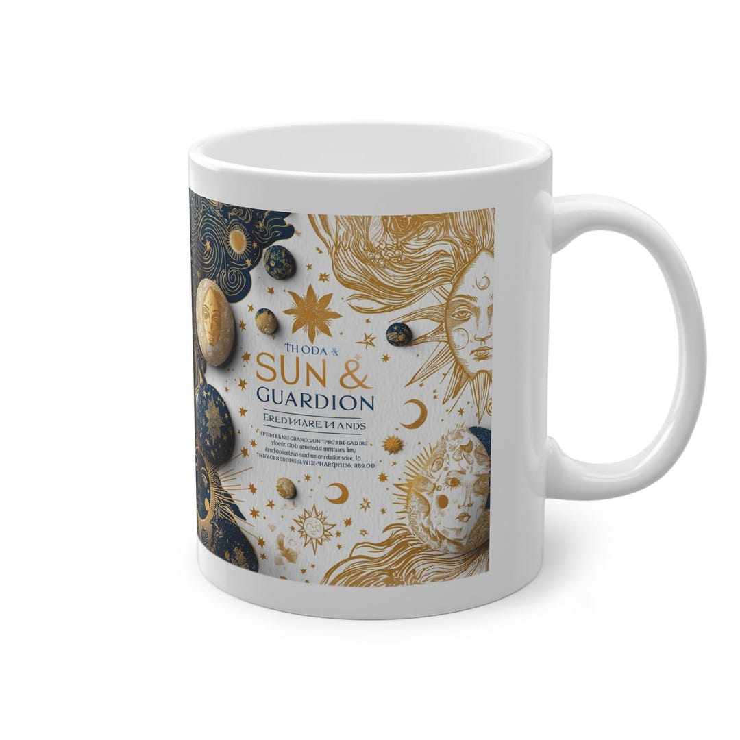 Celestial Sun & Moon Guardians Mug | Astrology Gift, Cosmic Coffee Cup ...