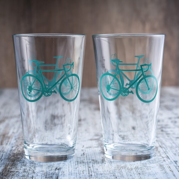 Bicycle Drinking Glass - Etsy
