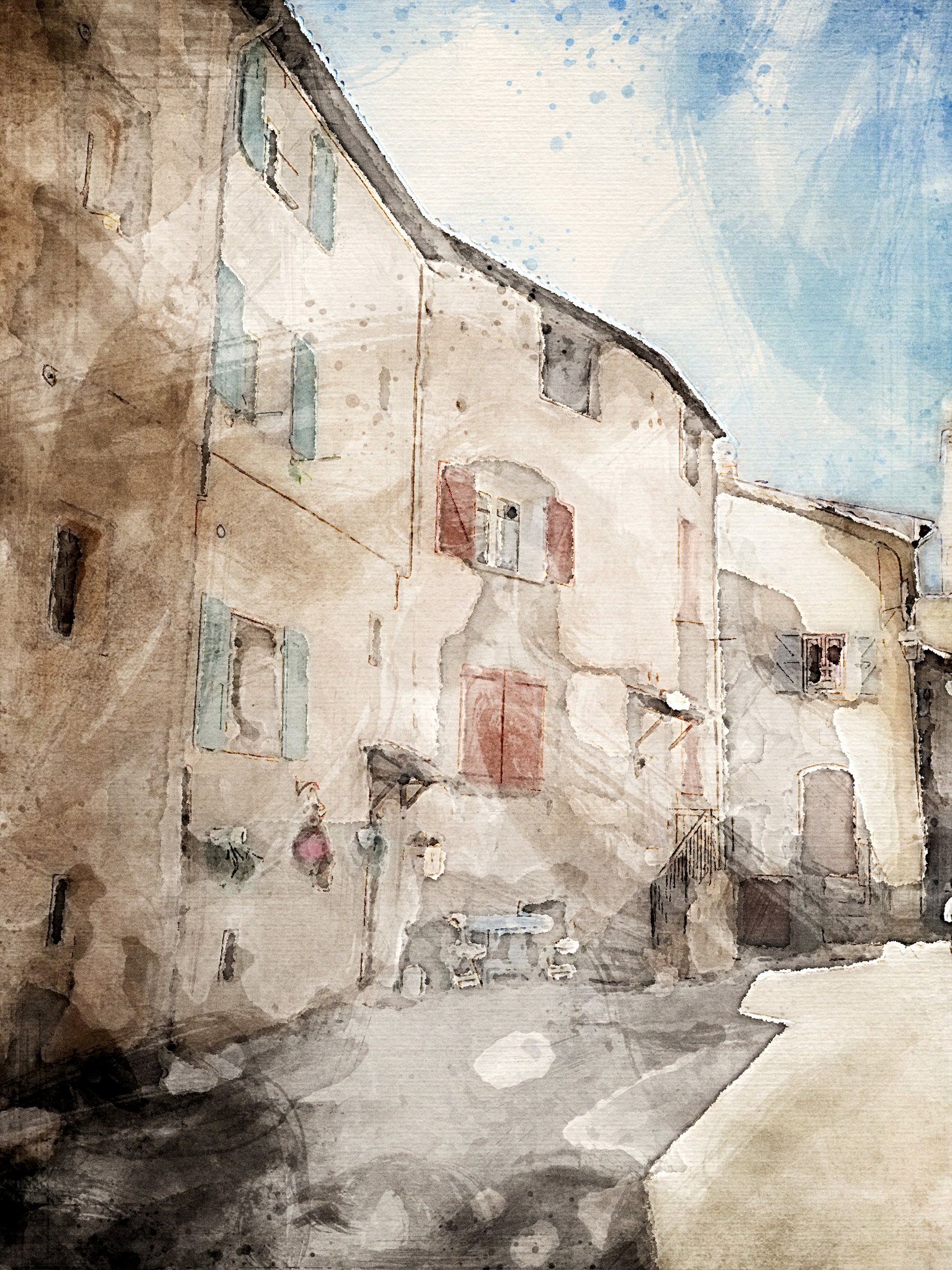 Provence, France, Downloadable Digital Watercolour Printable Wall Art ...