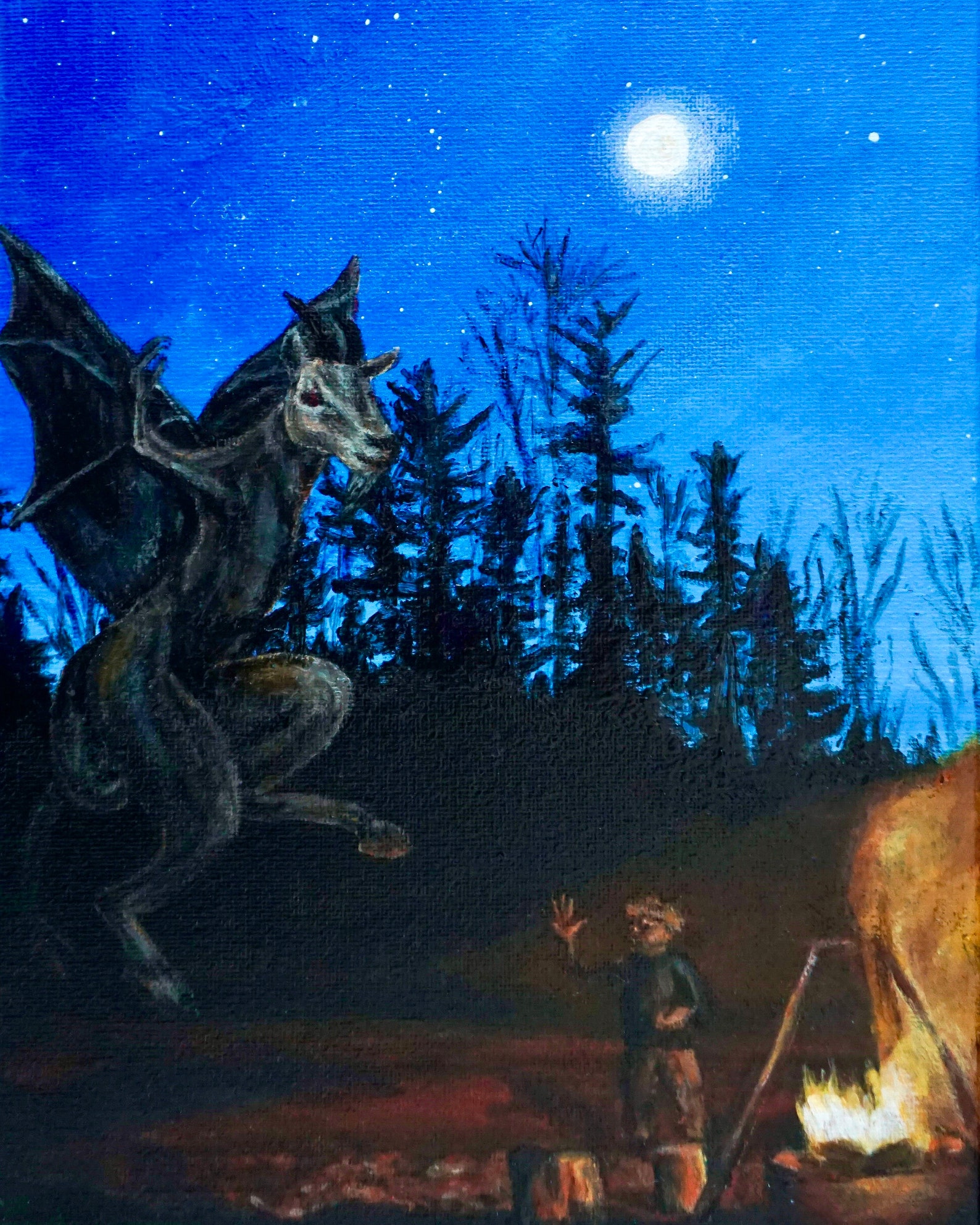 Original- “devil in the Pines” - Etsy