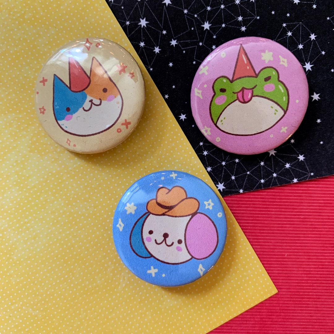 Party Animals Mini Buttons - Etsy