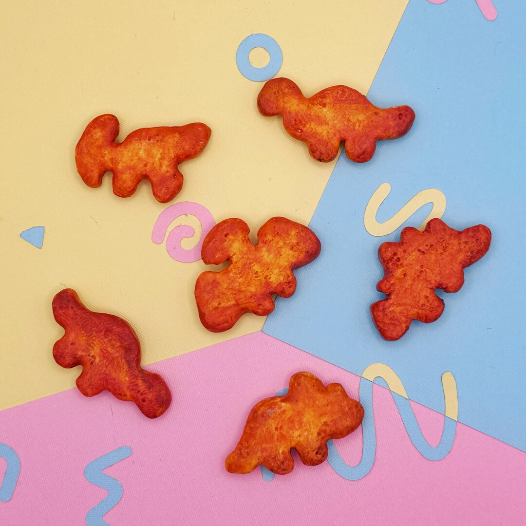 Dino Nuggies Magnet : Handmade Polymer Clay 90s Decor - Etsy