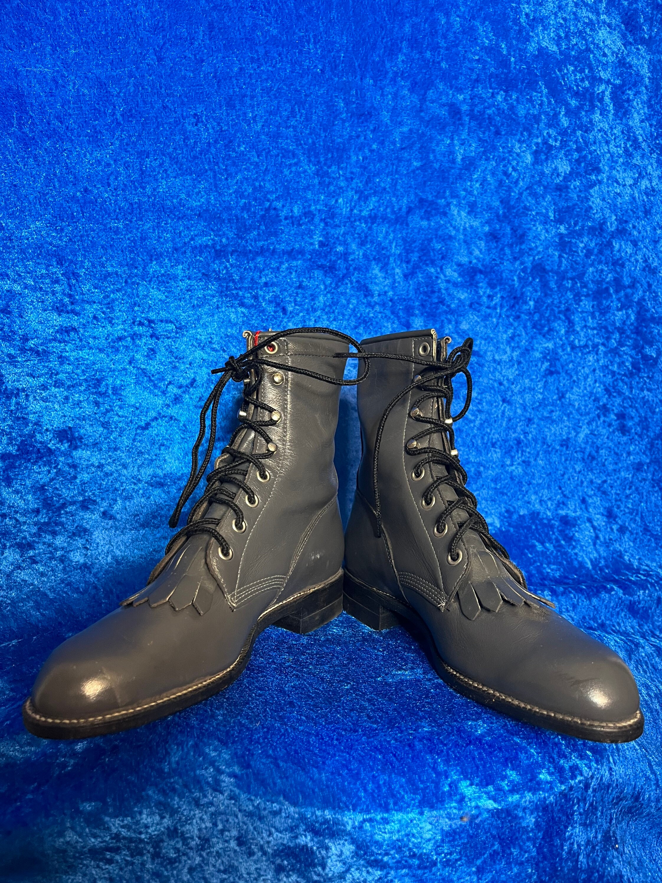 Vintage Grey Lace up Justin’s Ropers. - Etsy