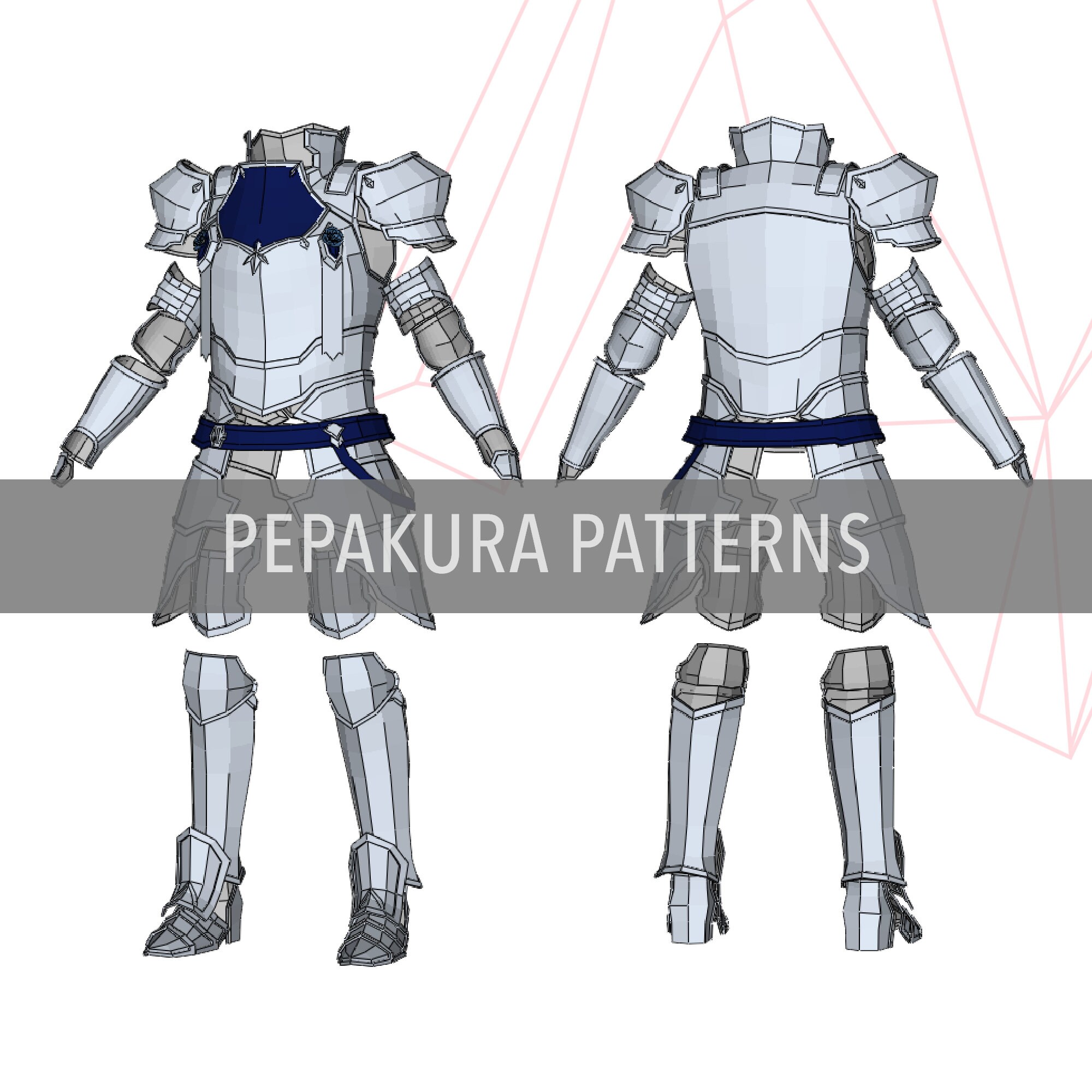 KNIGHT Plate Armor Template Medieval Knight Cosplay Pattern Medieval 