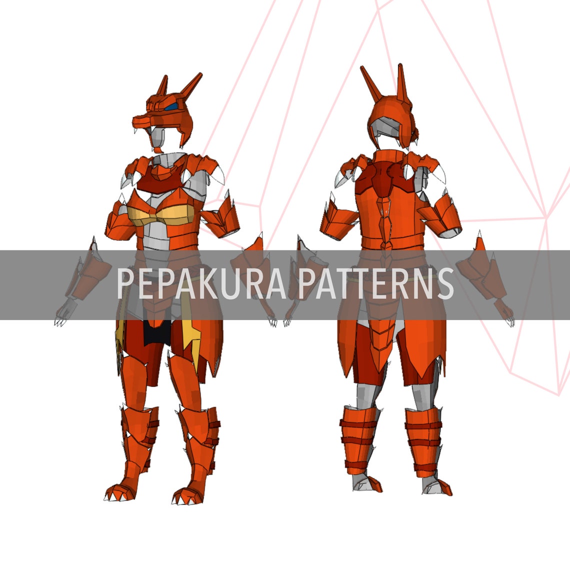 Charizard Gijinka Female - DIY Armor Cosplay Pepakura Foam Template - Etsy