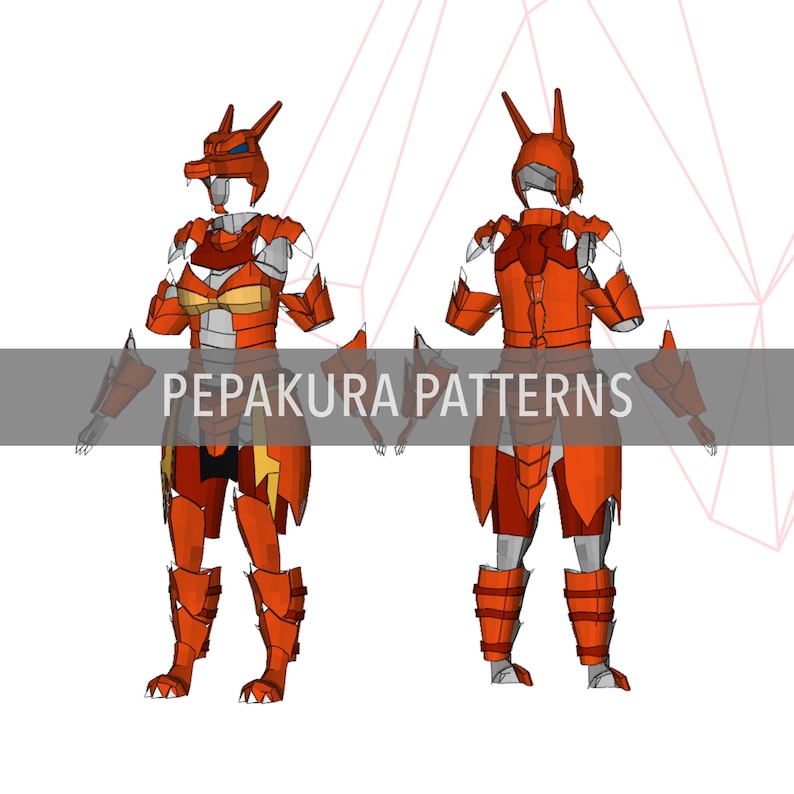 Charizard Gijinka Female DIY Armor Cosplay Pepakura Foam - Etsy