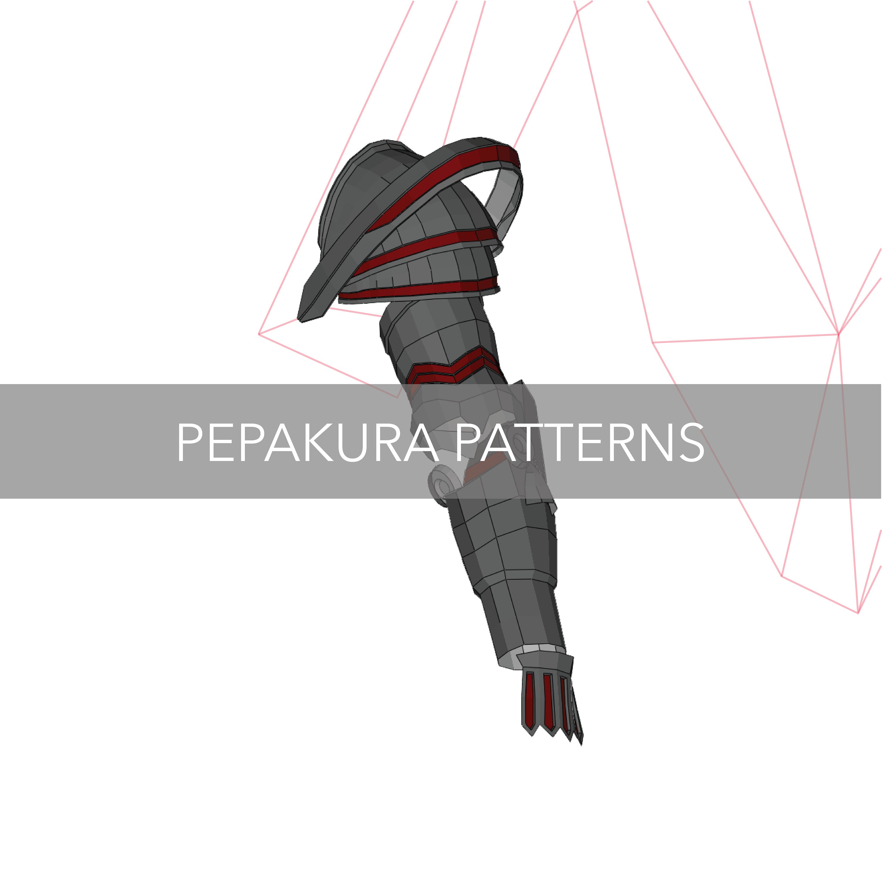Nagumo Cyber Arm - DIY Cosplay Pepakura Foam Template - Etsy UK