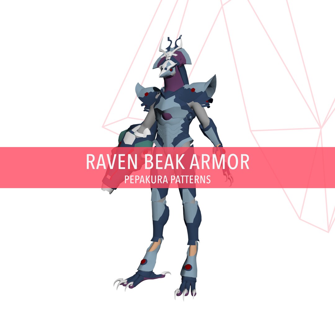 Raven Beak Armor - Cosplay Pepakura Foam Template - Etsy UK