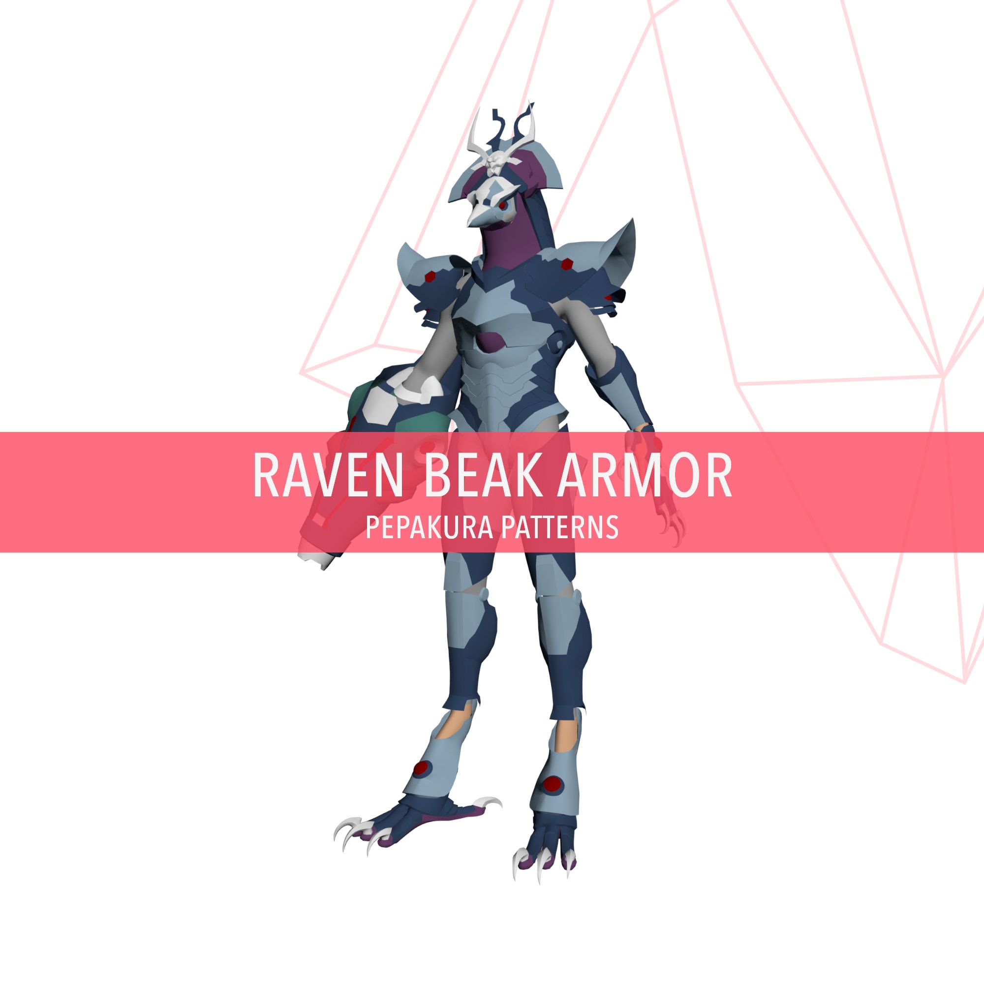 Raven Beak Armor Cosplay Pepakura Foam Template - Etsy