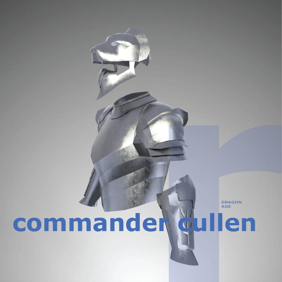 Commander Cullen Inspired - DIY Cosplay Pepakura Foam Template - Etsy